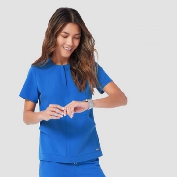 Figs | Tops | Iso Figs Royal Blue Kasane Or Military Scrub Top | Poshmark